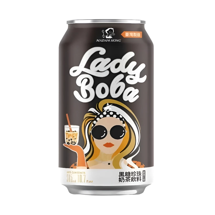 Lady Boba Barna Cukros Bubble Tea – 315 ml | Yumraya